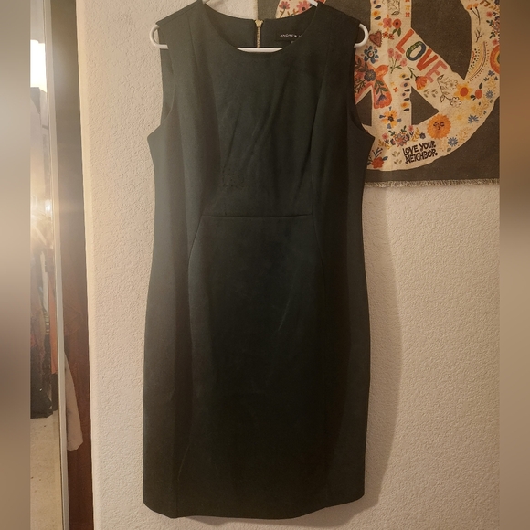 Andrew Marc | Dresses | Andrew Marc Green Sheath Midi Dress | Poshmark